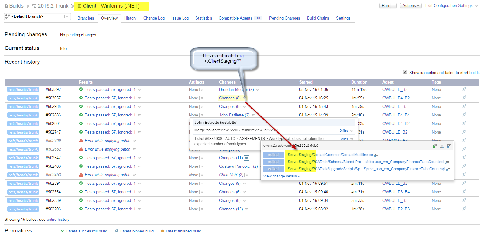 VCS triggers are not excluding anything – TeamCity Support | JetBrains